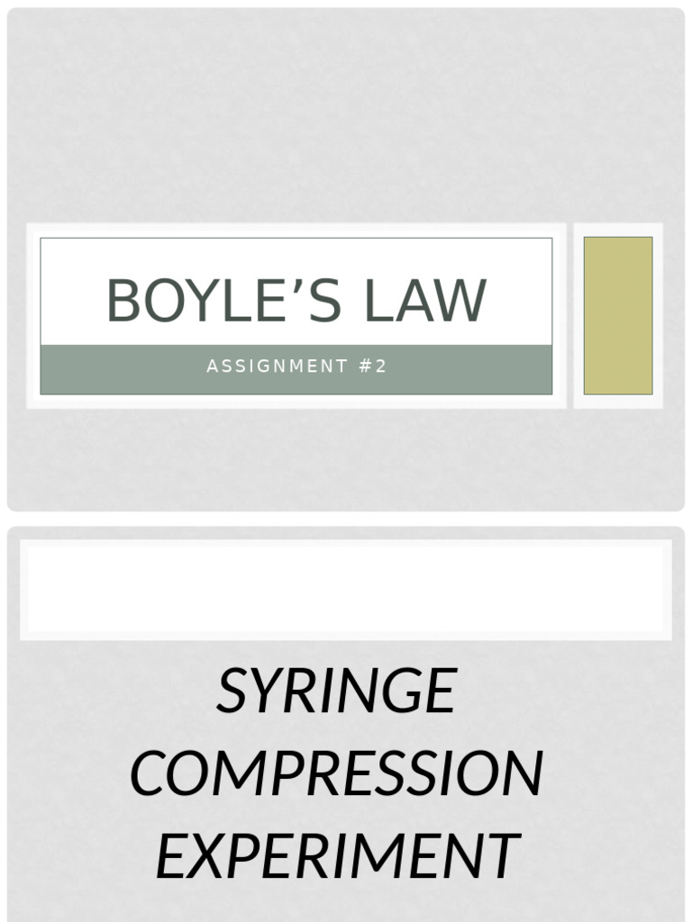 Assignment2 Boyles Law | PDF