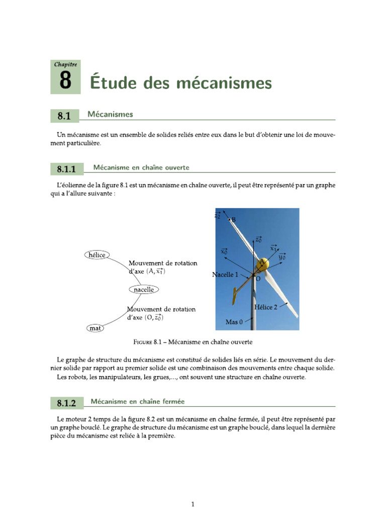 1 - Etudes Des Mecanismes | PDF