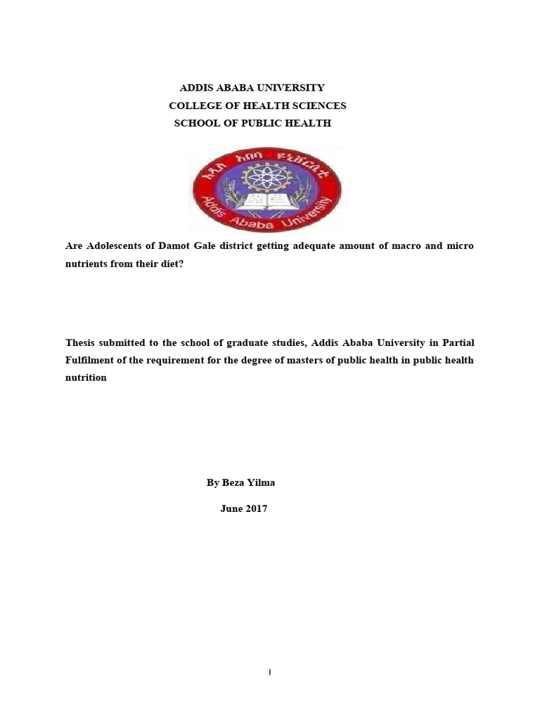 Beza Yilma | PDF | Human Nutrition | Vitamin
