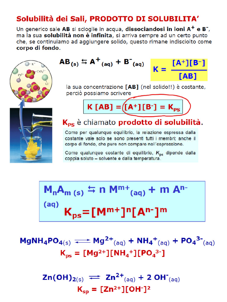 Lezione 13-Prodotto Di Solubilità | PDF