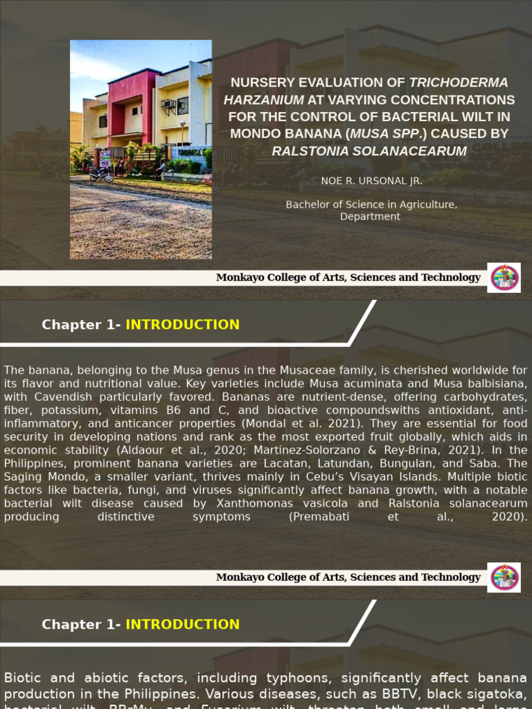 Sample PPT For Proposal Defense - Quantitative | PDF | Banana | Organisms