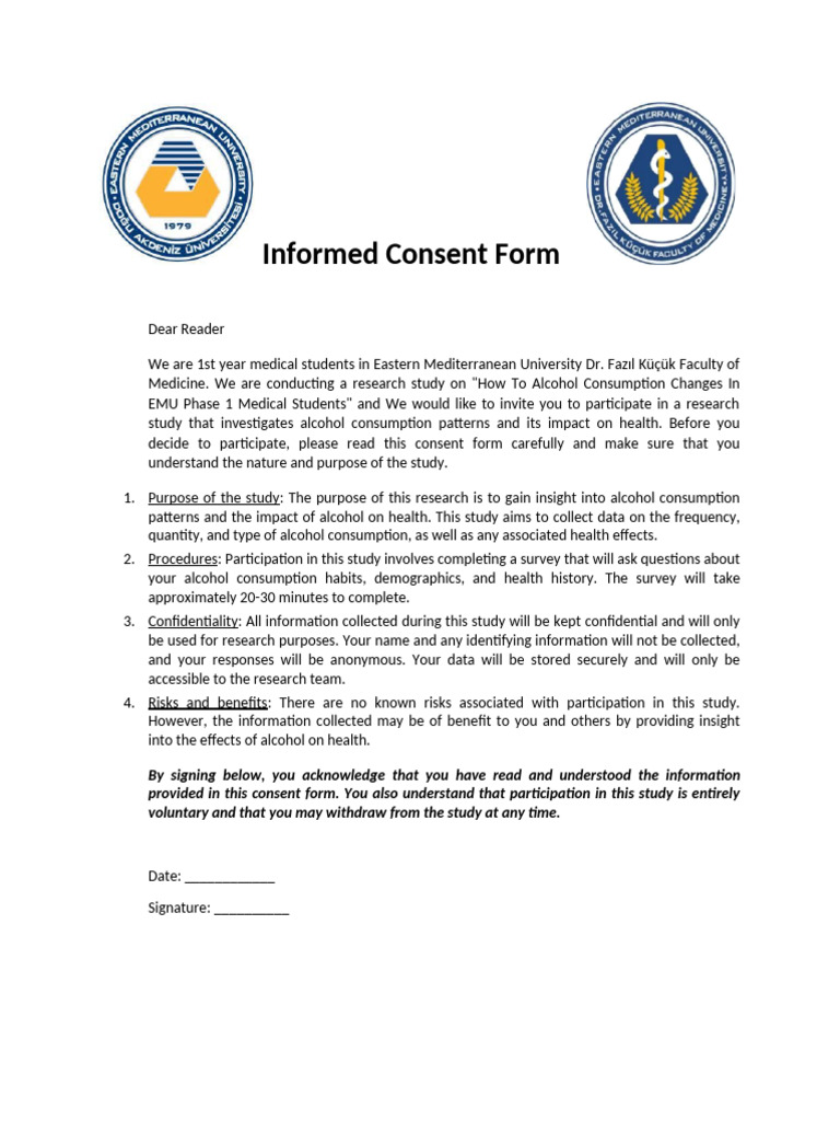 Informed Consent Form | PDF