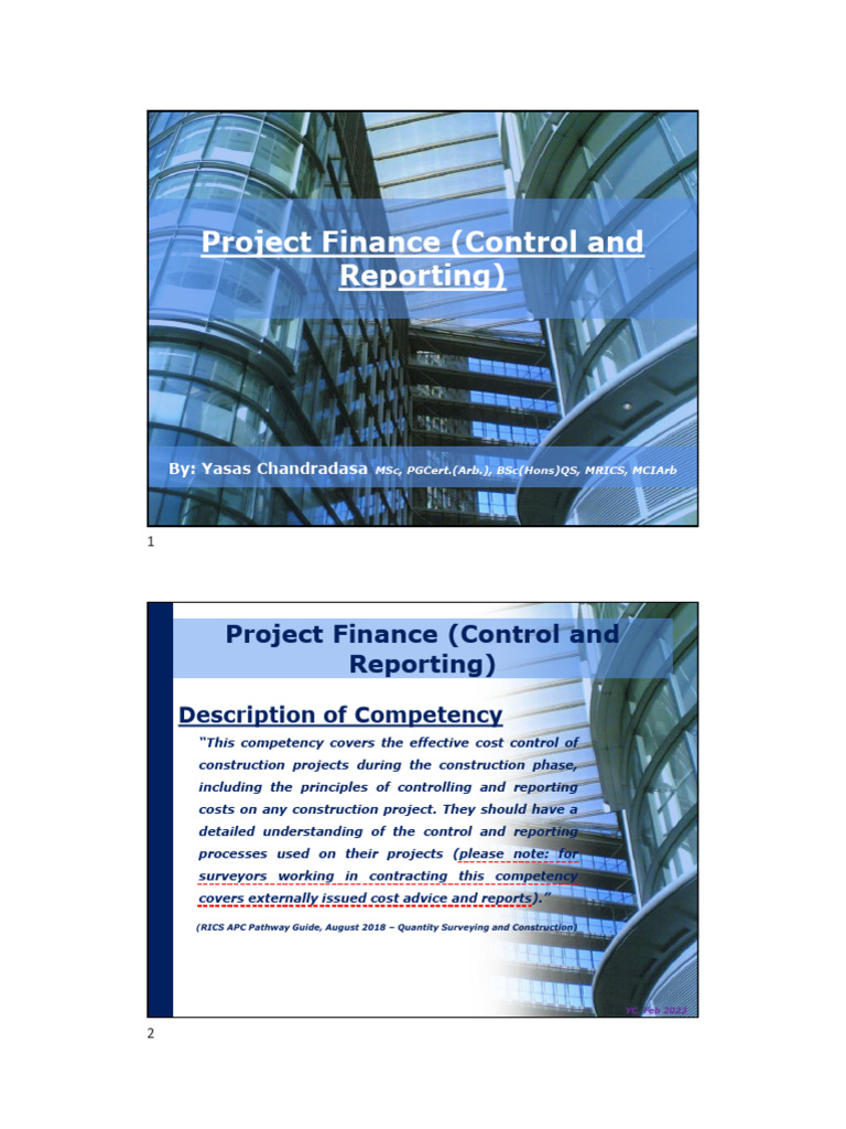 CPD 16. Project Financial Control and Reporting | PDF | Risk | Risk ...