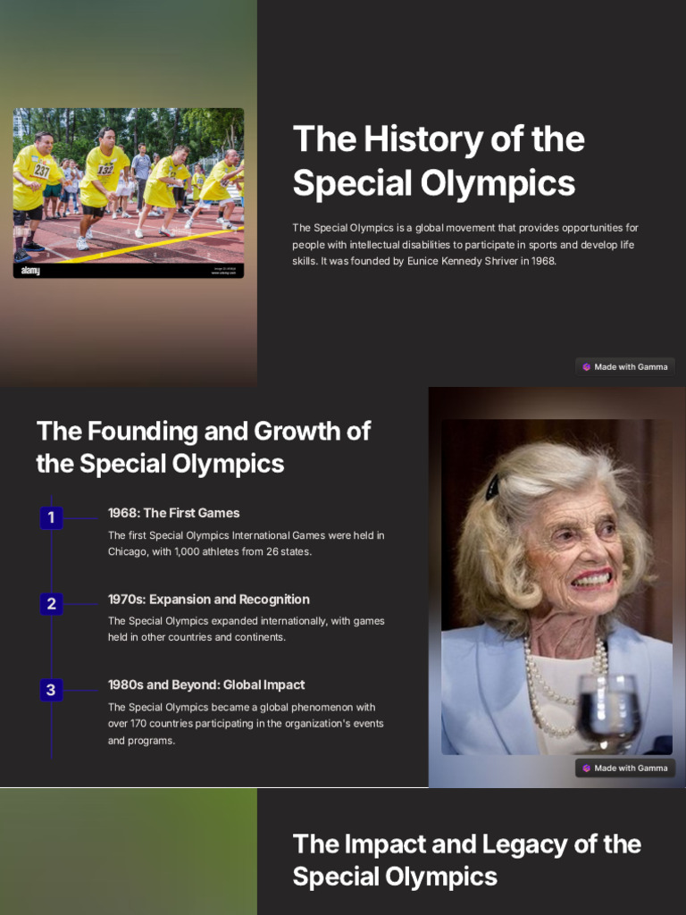 The History of The Special Olympics | PDF