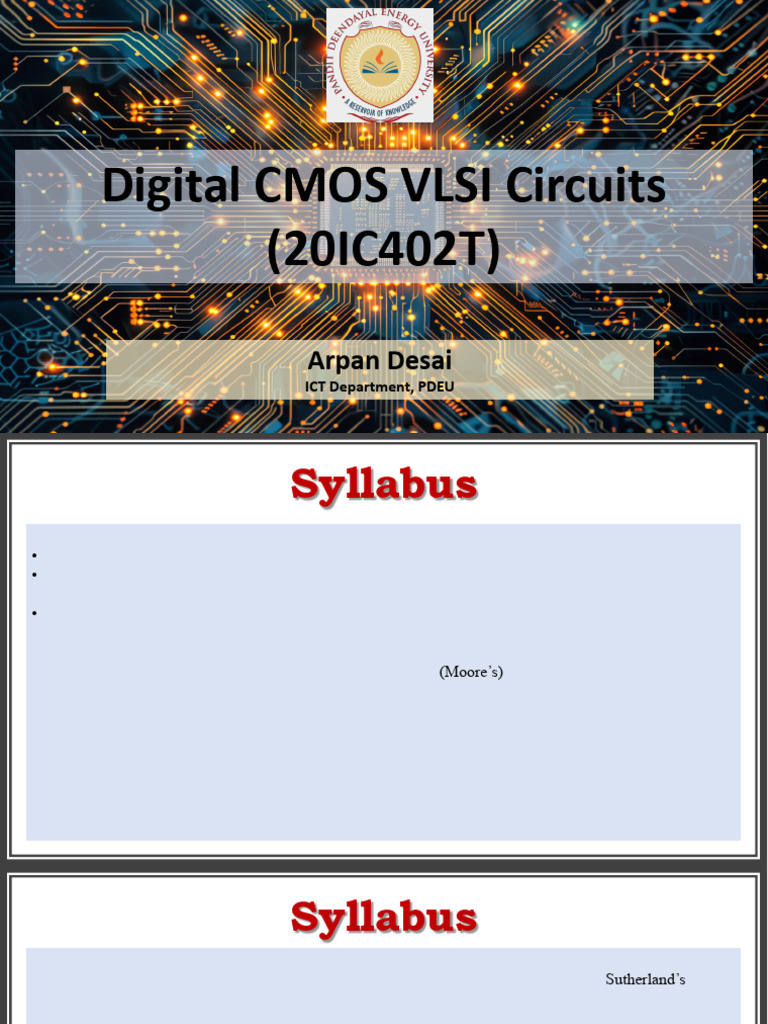 Digital CMOS VLSI Circuit Design Guide | PDF | Mosfet | Field Effect ...