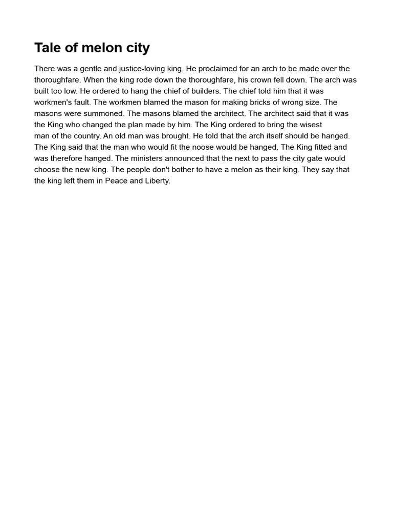 Tale of Melon City | PDF