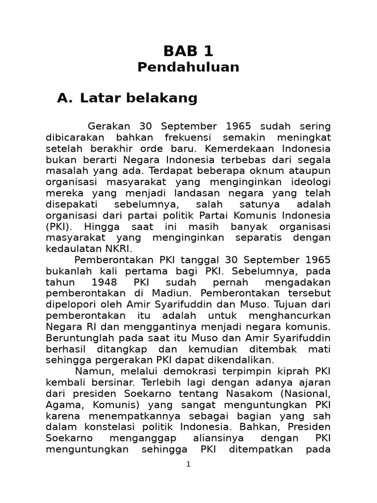 Sejarah dan Teori G30S/PKI 1965 | PDF