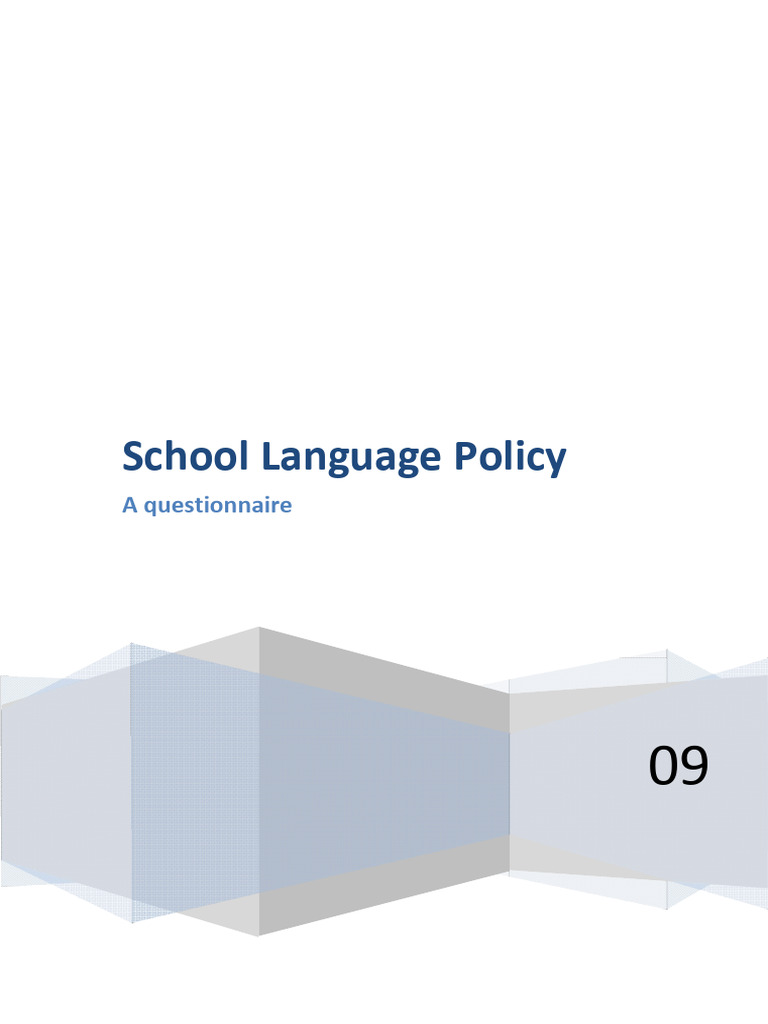 School Language Policy: A Questionnaire | PDF