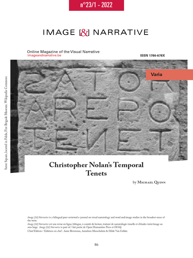 Editor, 7 Quinn Christopher Nolan Temporal Tenets 86 100 | PDF | Gilles ...