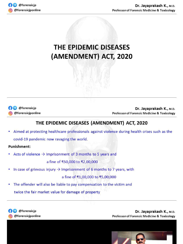 The Epidemic Diseases (Amendment) Act, 2020 | PDF