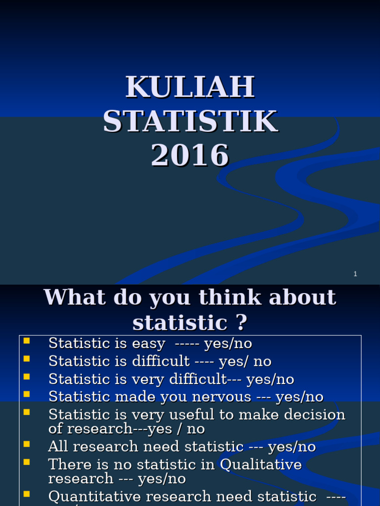 kuliah-statistik-2016 | PDF