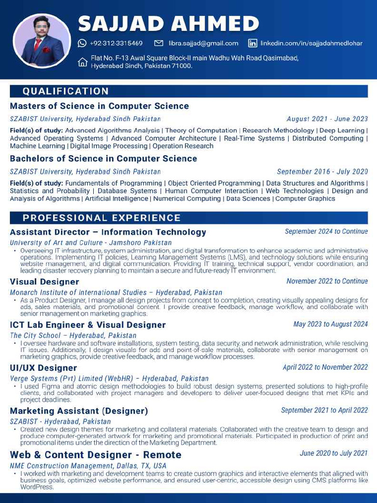 1-Sajjad Ahmed - CV - 11zon | PDF