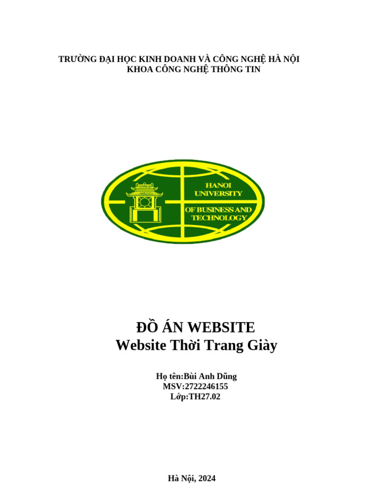 Đ Án Website Giày | PDF