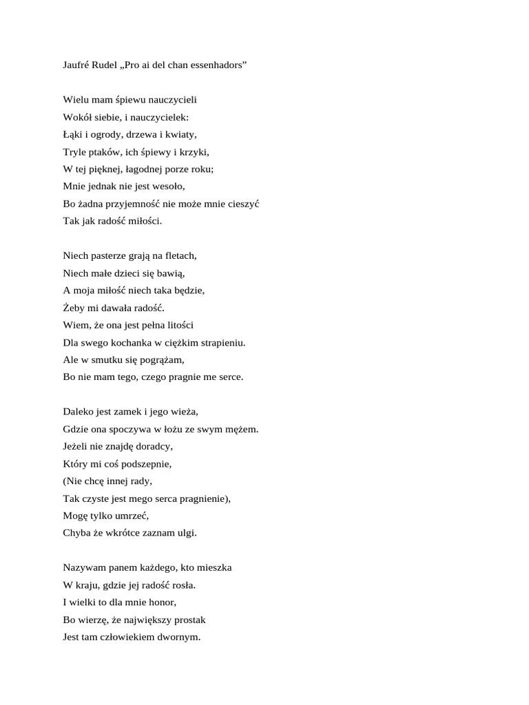 Jaufré Rudel | PDF