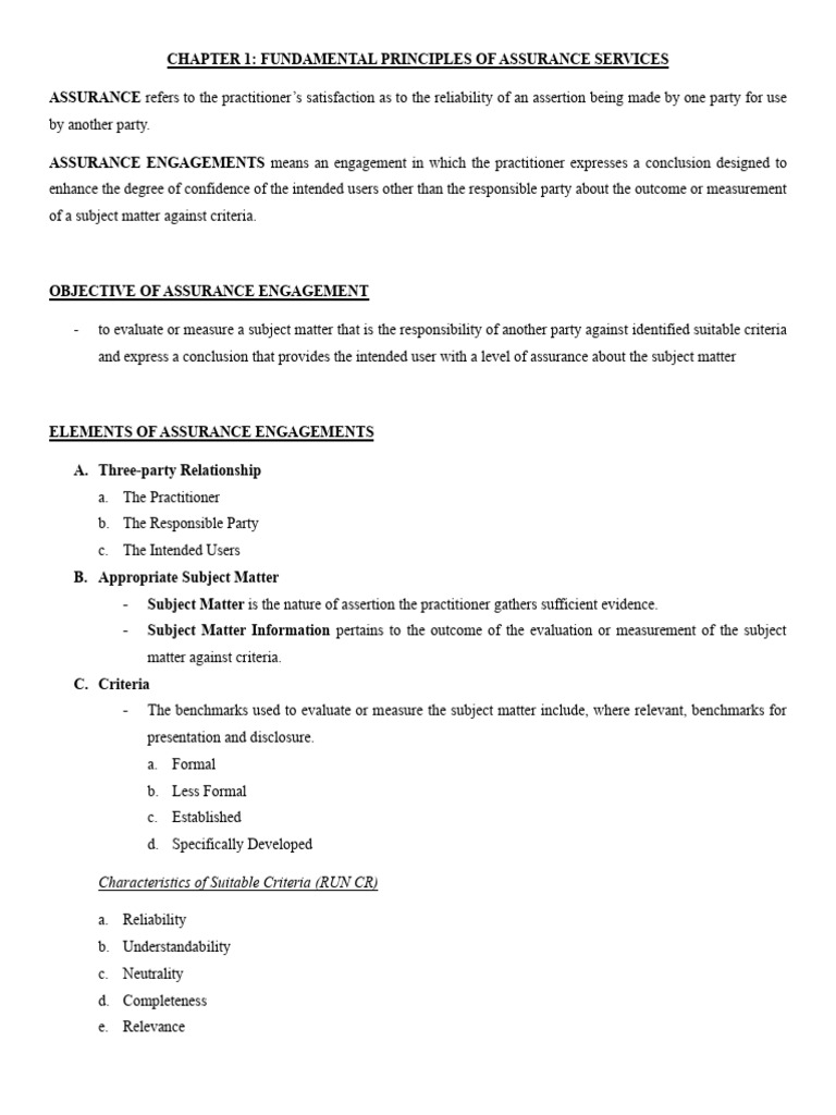 At Chapters 1-2 Summary (Escala) | PDF | Audit | Financial Audit