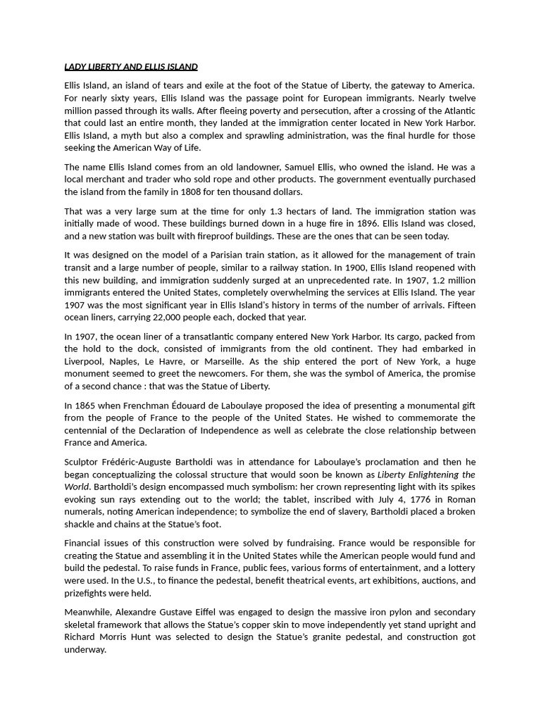 Ellis Island: Gateway to America | PDF