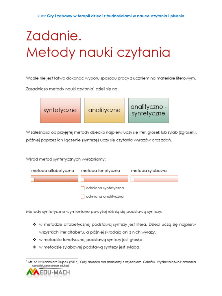 1 metody nauki czytania | PDF