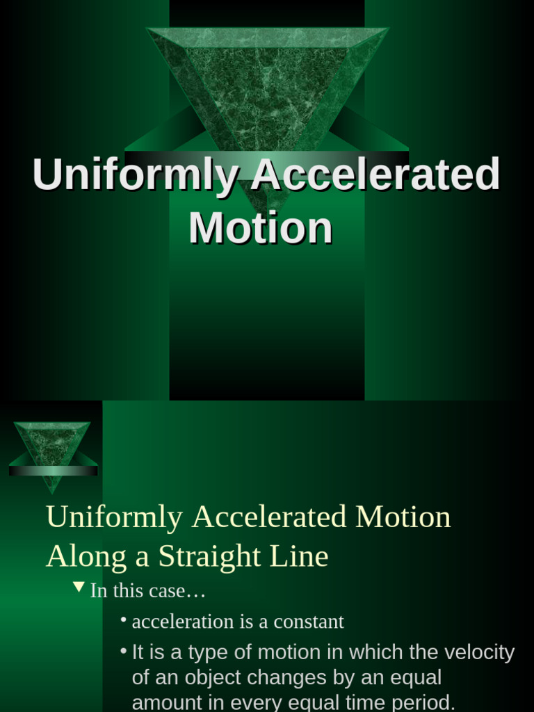 UAM- PPT GREEN | PDF | Acceleration | Velocity