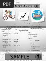 Four Kinematic Equations Examples | PDF | Velocity | Kinematics