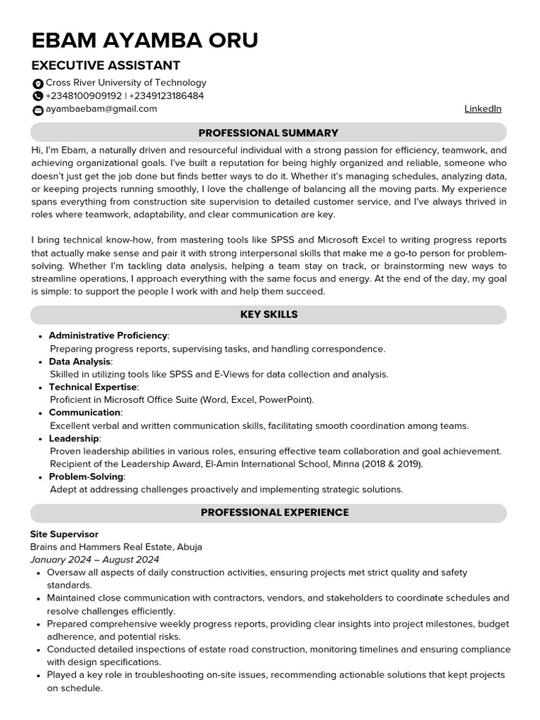 Site Supervisor & Admin Expert Summary | PDF | Leadership | Business