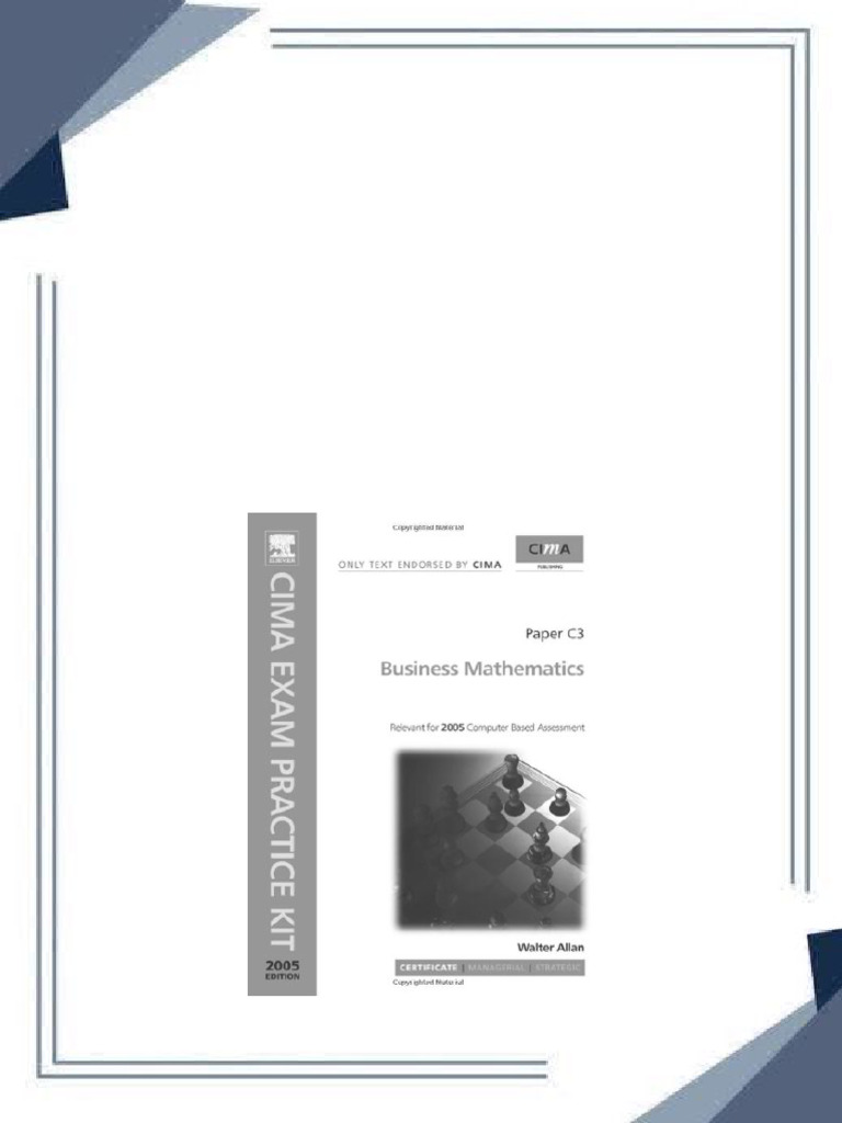 [FREE PDF sample] CIMA Exam Practice Kit Business Mathematics Walter ...