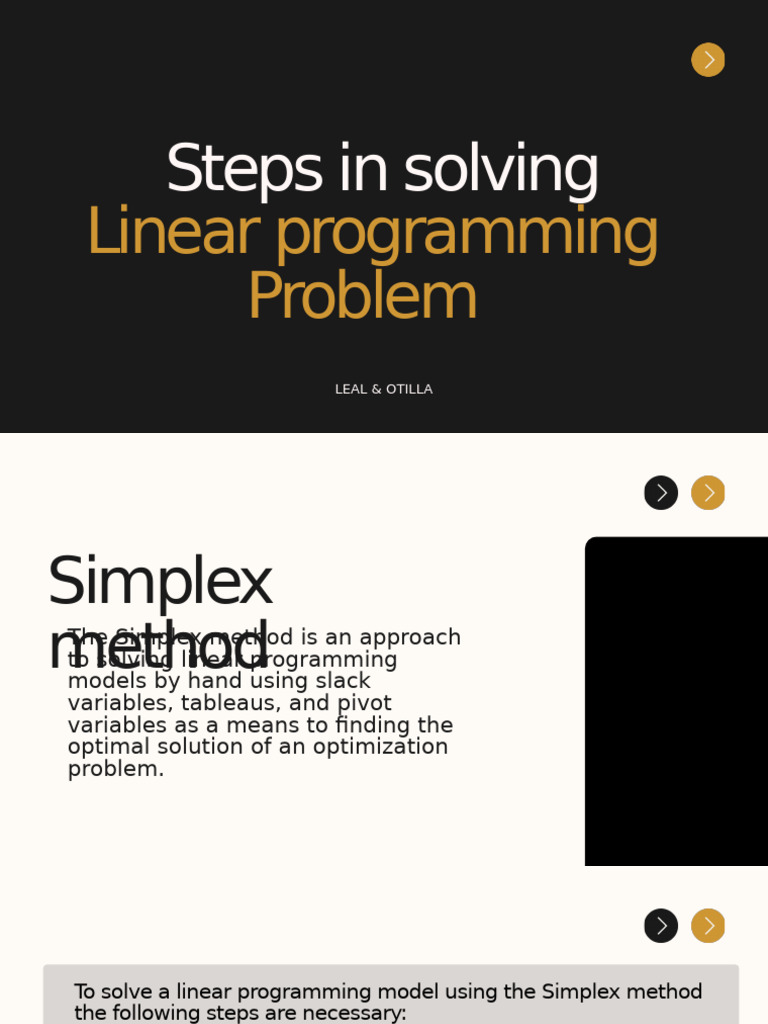 Steps in Solving LP Problem - 20250223 - 072009 - 0000 | PDF | Linear Programming ...