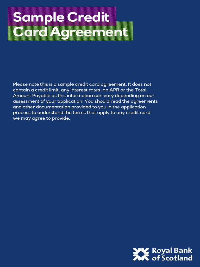 Rbs Rewardblack Sampleagreement | PDF | Credit Card | Interest