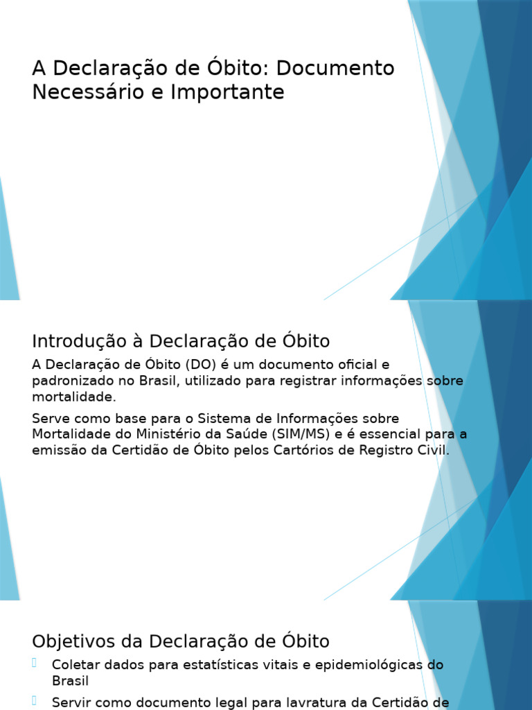 Importância da Declaração de Óbito | PDF | Morte | Gravidez