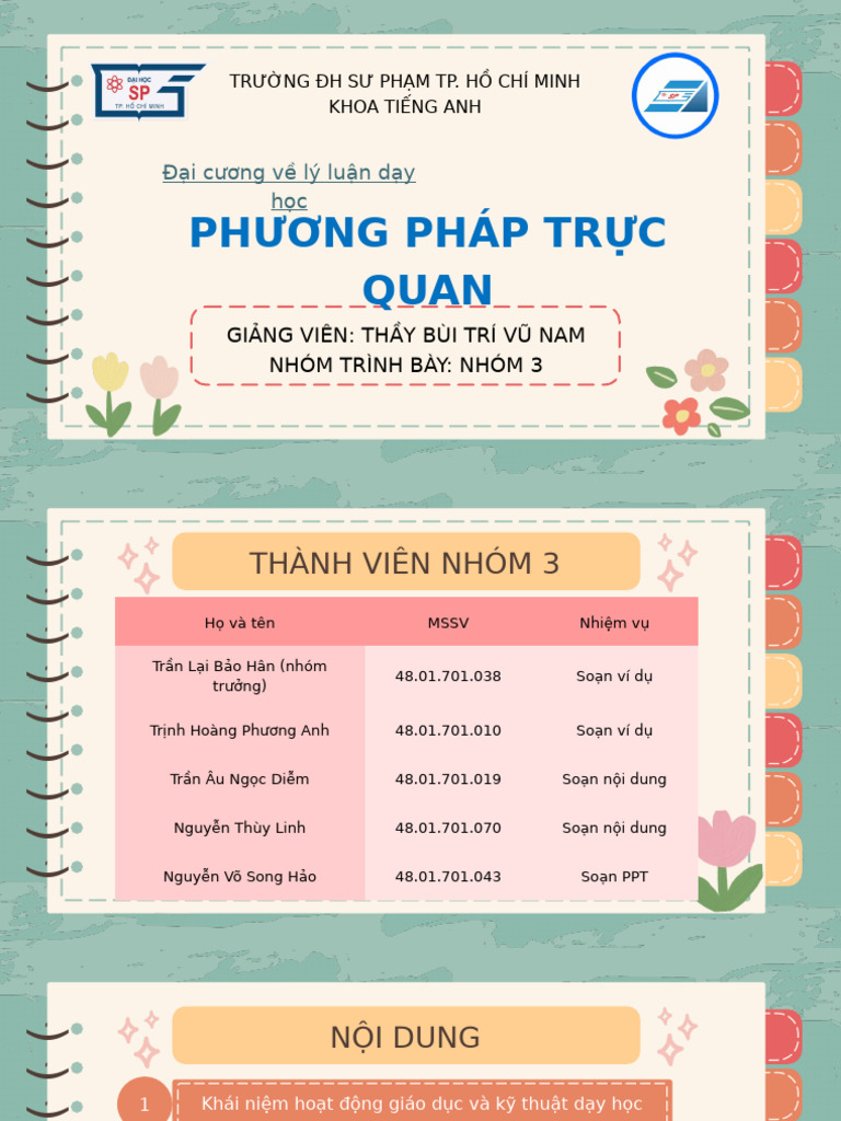 Nhóm 3 - Phương Pháp TR C Quan | PDF