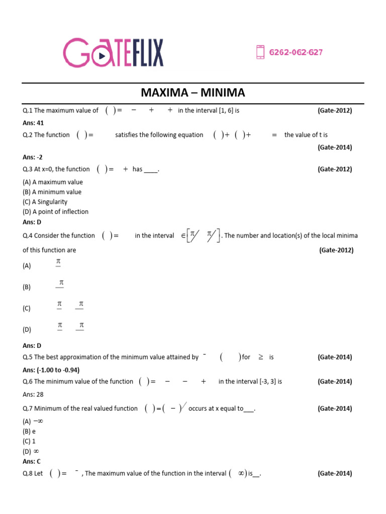 Maxima Minima | PDF | Elementary Geometry | Mathematical Analysis