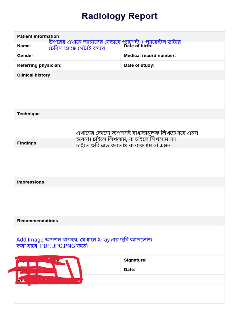 Radiology Report Template | PDF