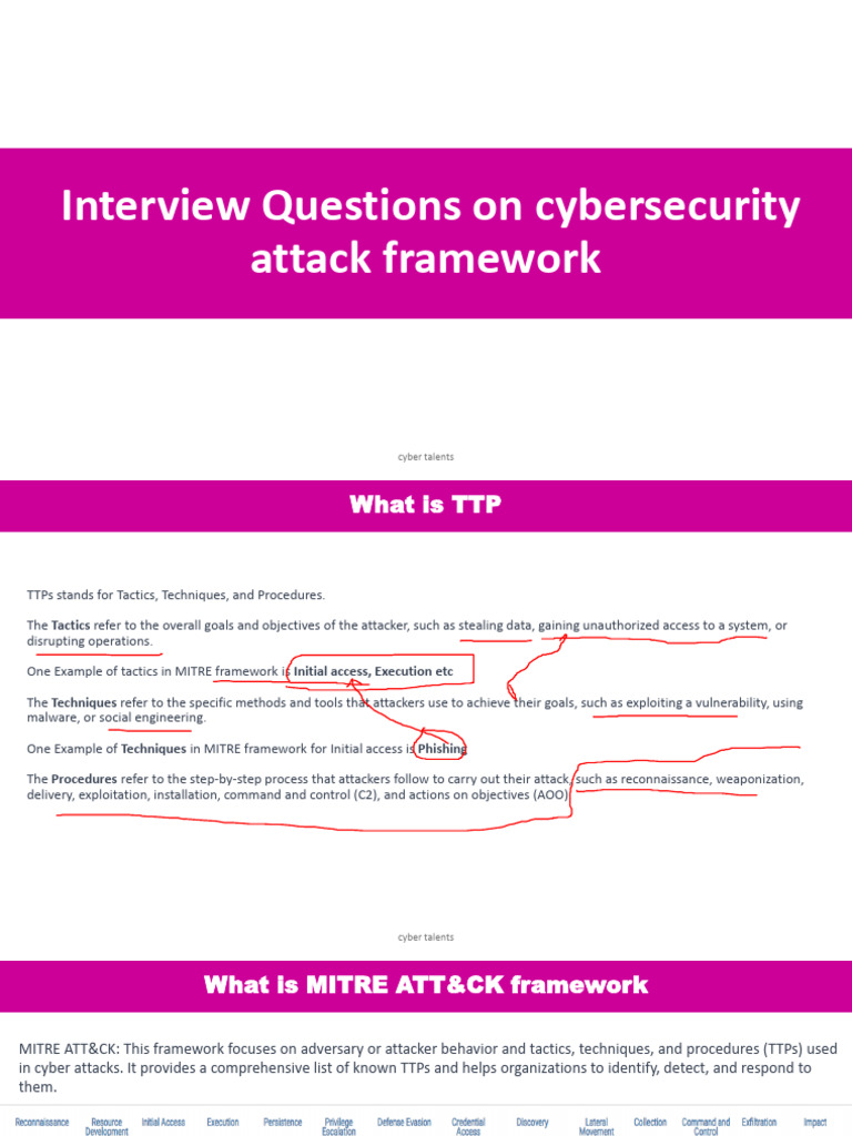 Interview Q and A Cybersecurity Attack Framework | PDF | Security | Computer Security