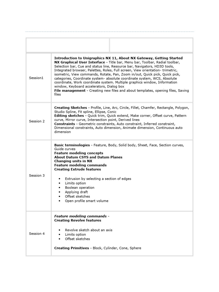 NX CAD | PDF | Computer Aided Design | Geometry