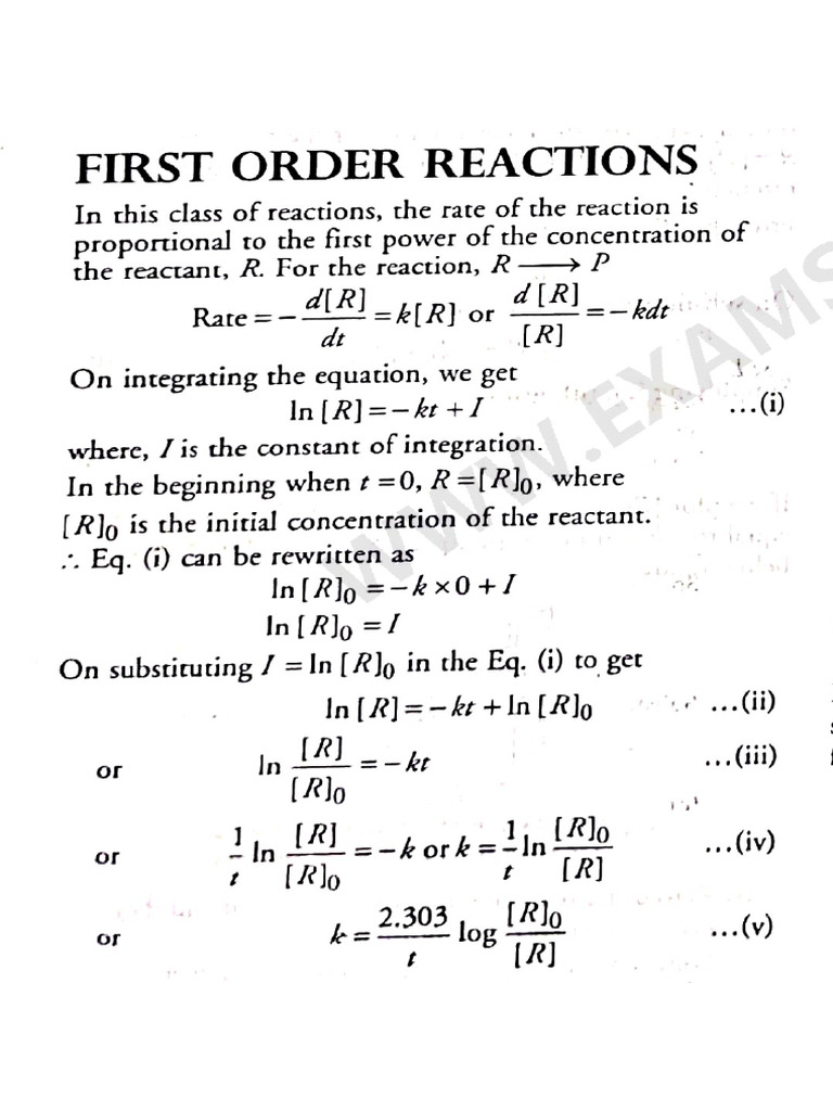 K and T 1-2 For 1st Order Reaction-20250220160219 | PDF