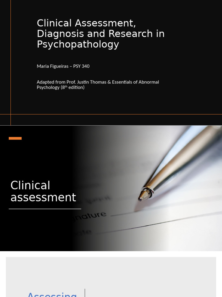 Clinical Assessement ST | PDF | Neuroimaging | Mental Disorder
