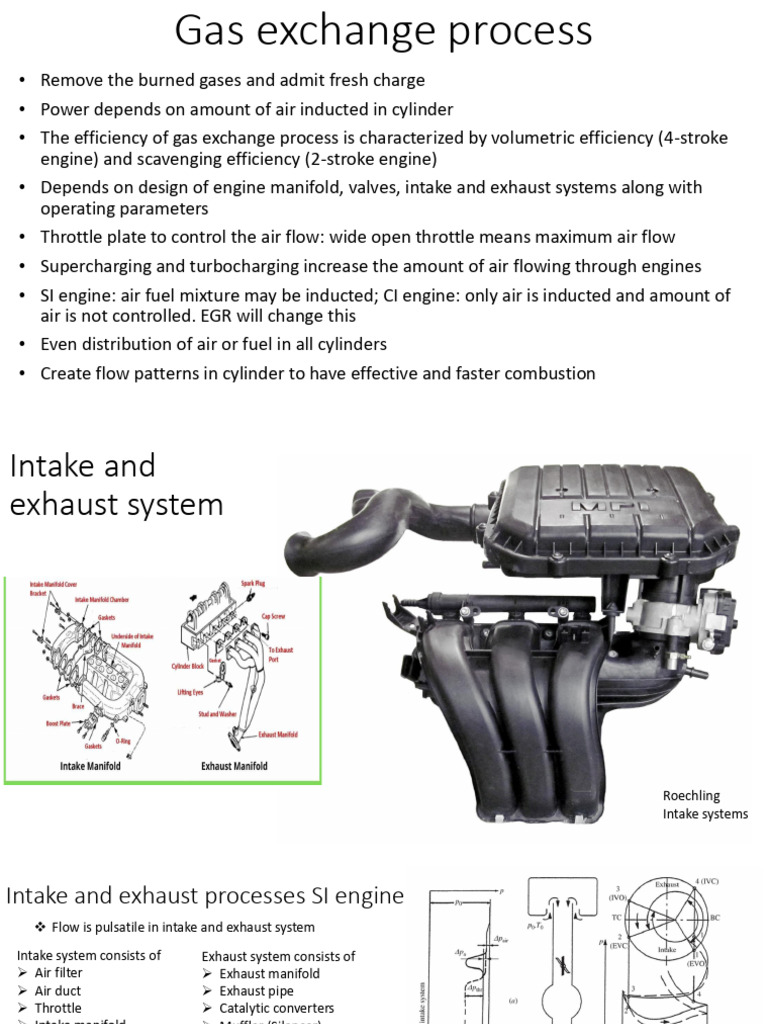Gas Exchange and Engine Efficiency Explained | PDF | Turbocharger | Engines