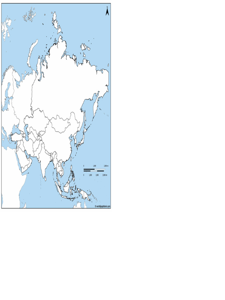 Map of Asia Blank A5 | PDF