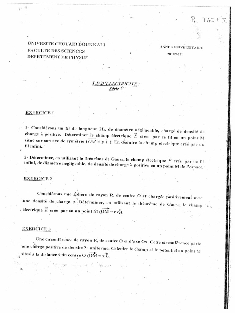 2 TD Électrostatique | PDF