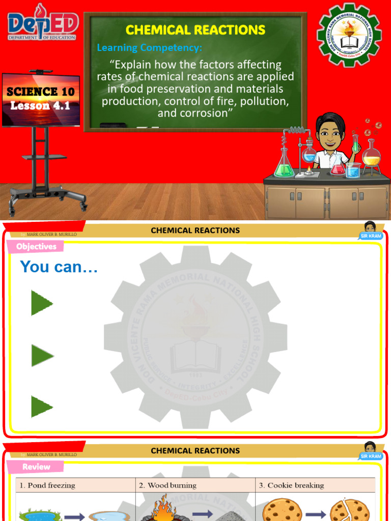 Lesson 4.1 Chemical Reactions | PDF | Reaction Rate | Chemical Reactions