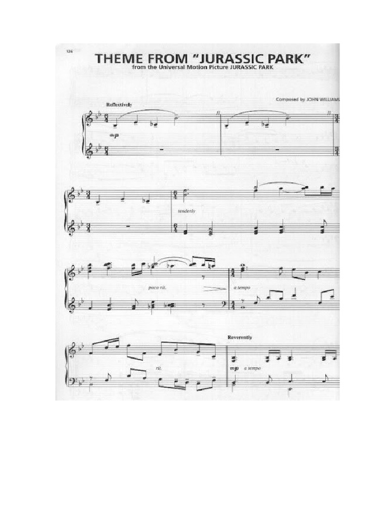 Theme From Jurassic Park | PDF