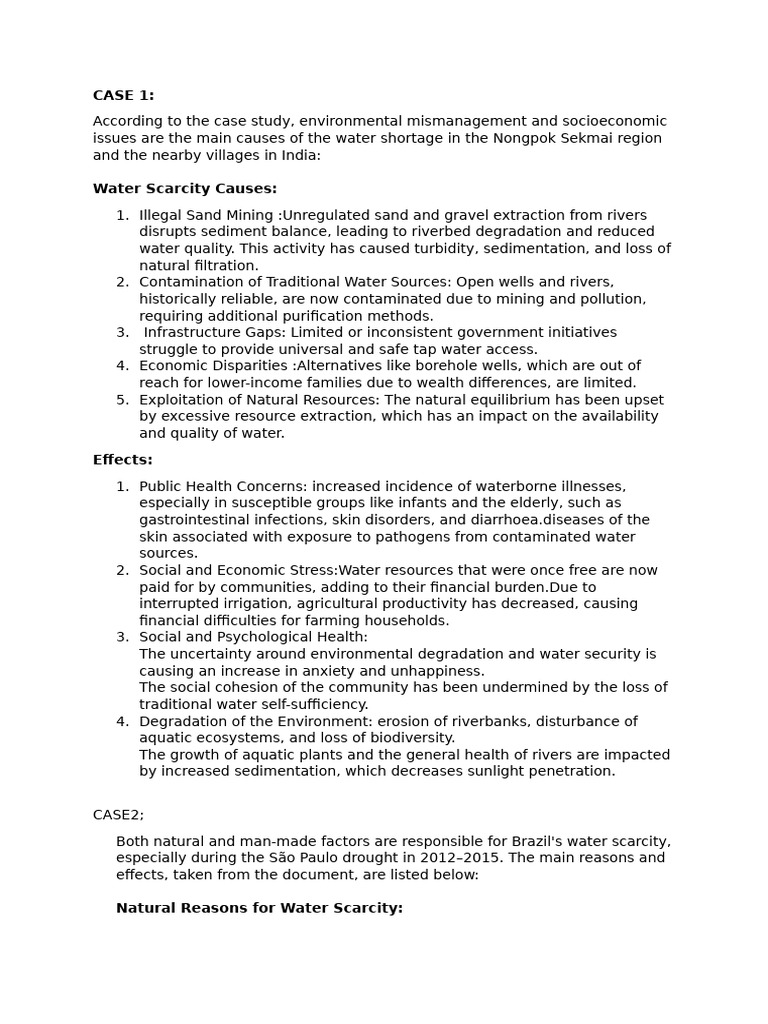 water scarcity | PDF | Water Scarcity | Water Pollution