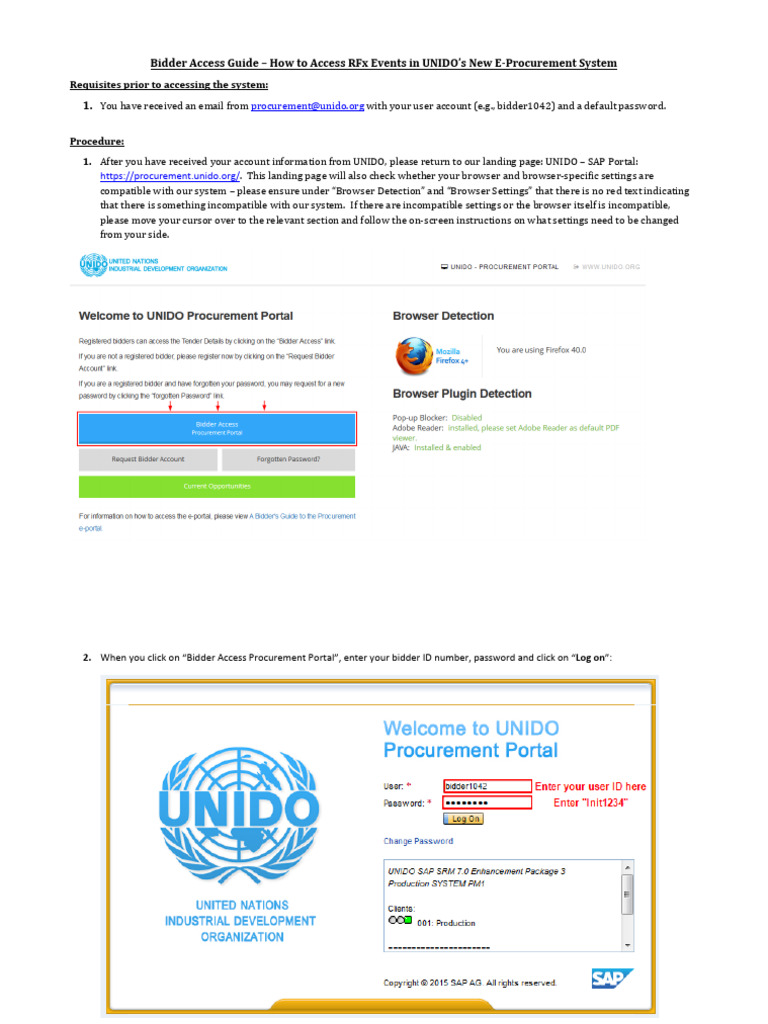 Bidder Access Guide 2019 (English) | PDF | Password | Computing