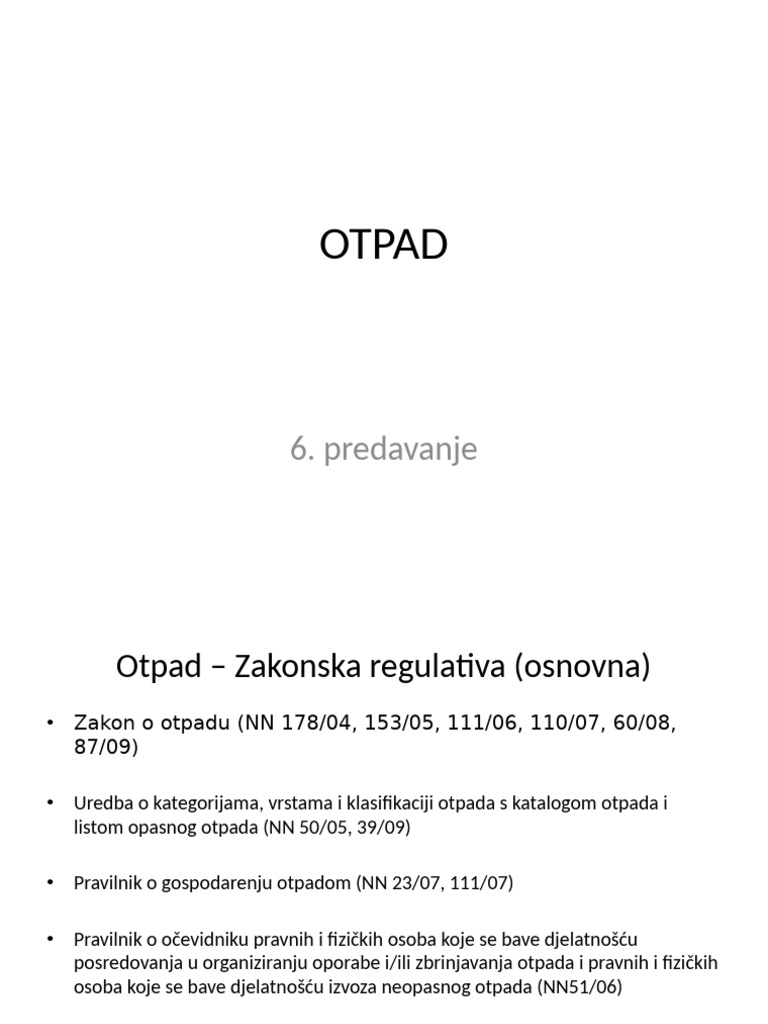 12 predavanje - otpad | PDF