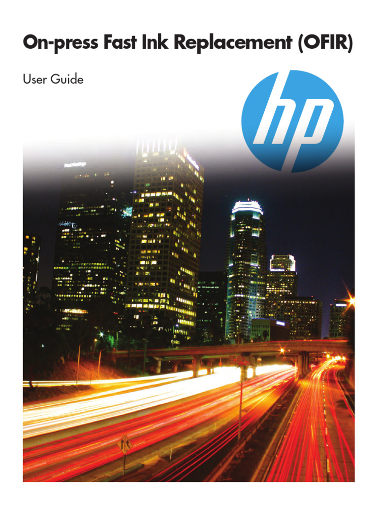 CA293-03241 - On-Press Fast Ink Replacement (OFIR) User Guide | PDF