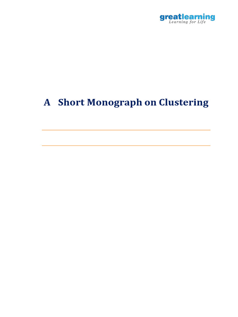 Clustering+Monograph+DSBA | PDF | Cluster Analysis | Matrix (Mathematics)