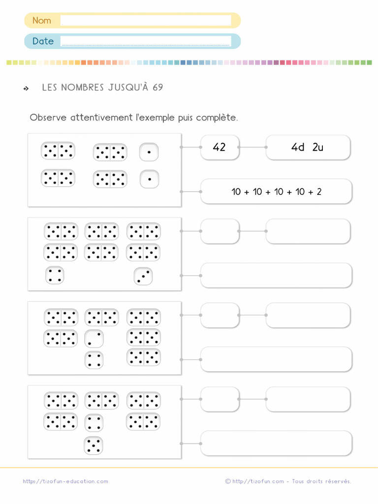 12.les Nombres de 60 A 69 04 - wz22 | PDF