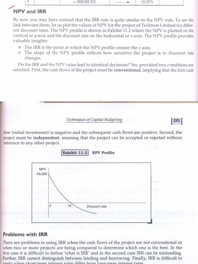 Comparison of NPV & IRR | PDF