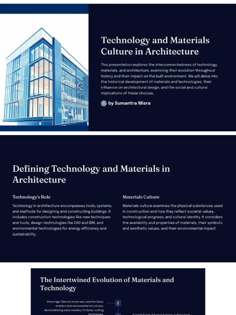 Technology and Materials Culture in Architecture | PDF