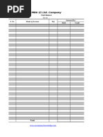 Two Column Cash Book Format | PDF