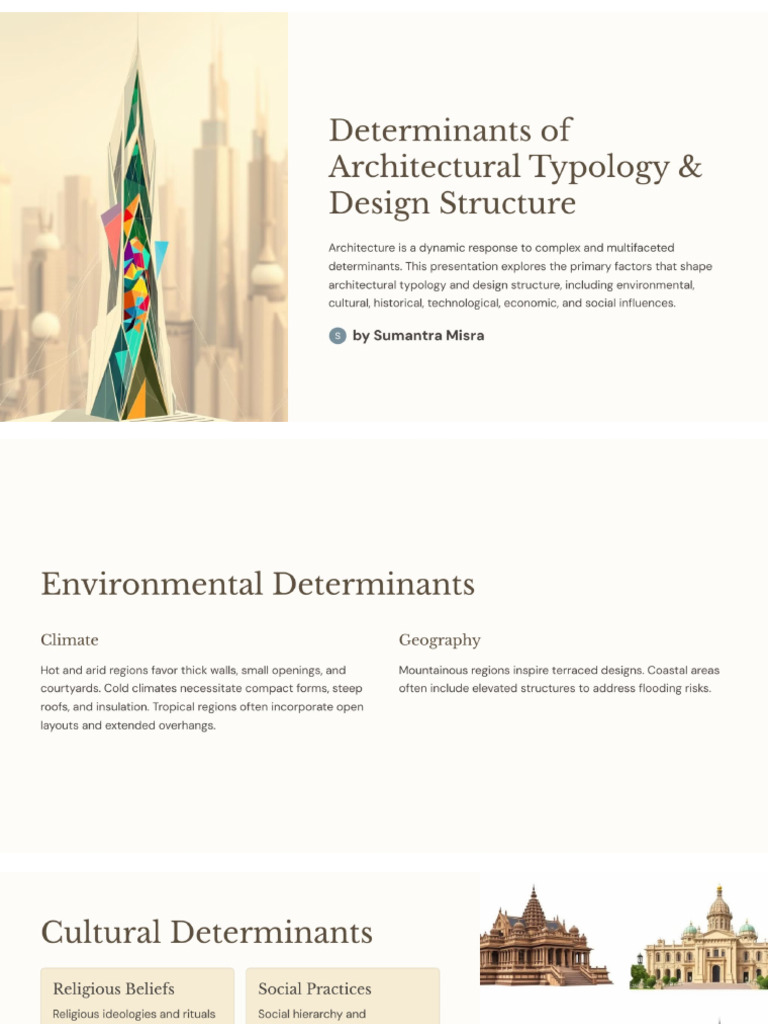 Determinants of Architectural Typology & Design Structure | PDF